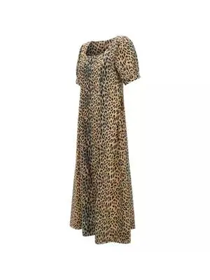 Rixo Kathleen Leopard-print Dress - Brown