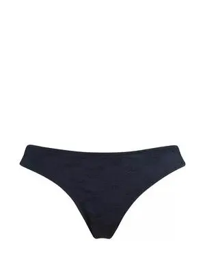 Vilebrequin Flocked Turtle-embroidered Bikini Bottom - Blue
