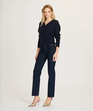 Naadam Featherweight Cashmere Polo Sweater - Navy