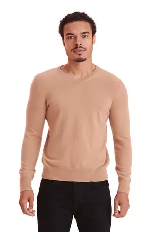 Naadam Cashmere V-neck Sweater - Camel