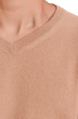 Naadam Cashmere V-neck Sweater - Camel
