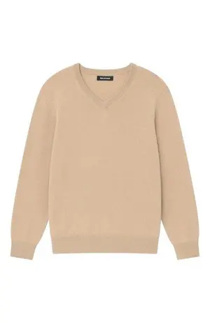 Naadam Cashmere V-neck Sweater - Camel