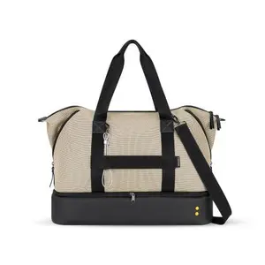 SHERPANI Boston Anti-theft Expandable Weekender Duffle Bag With Removable Compartment - Straw
