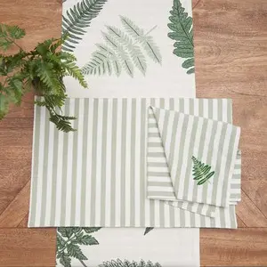 C&F HOME Botanical Forest Reversible Graphic Print Machine Washable Table Runner 14" X 72