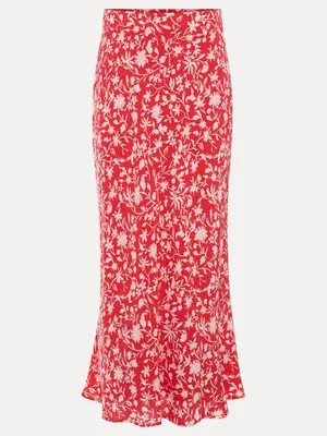 PHASE EIGHT Floral High-rise Midi Skirt