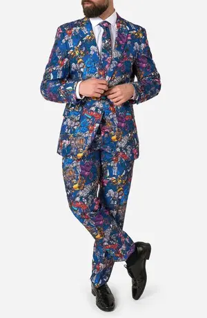 Opposuits X Transformers Slim Fit Two-piece Suit & Tie Set