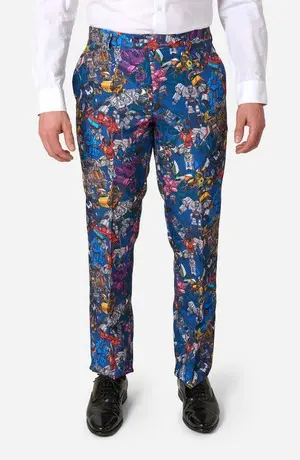 Opposuits X Transformers Slim Fit Two-piece Suit & Tie Set - Blue Multi