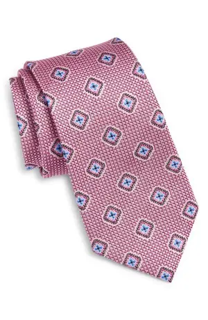 Nordstrom Medallion Silk Neck Tie - Pink