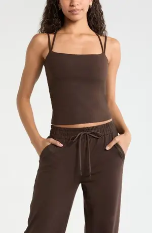 Zella Zen Strappy Camisole Brown Mole