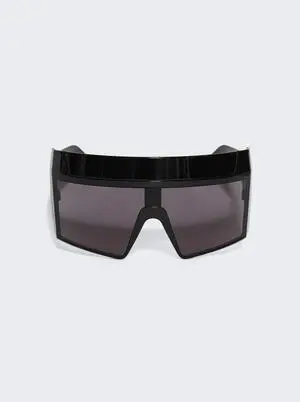 Rick Owens Rev Shiny Shield Sunglasses - Black