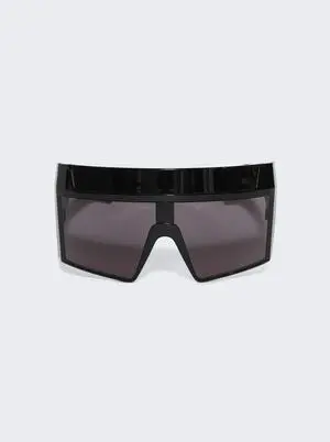 Rick Owens Rev Shiny Shield Sunglasses - Black