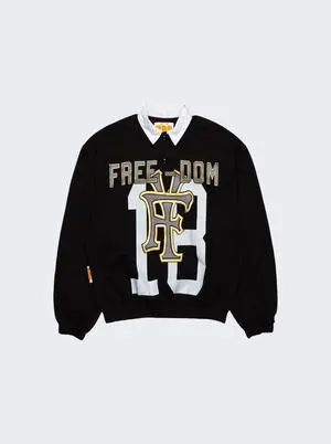 PDF CHANNEL Polo Sweater - Black