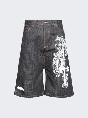 PDF CHANNEL Low Ride Denim Shorts