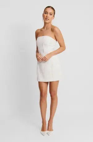 SIX STORIES Bandeau Diamante Mini Dress