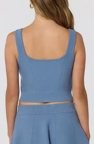 Astr The Label Shaylla Knit Square Neck Crop Top