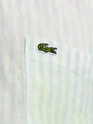 Lacoste Striped Linen Shirt - Blue