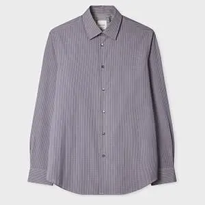 Paul Smith Regular-fit Blue Gingham Shirt - Brown