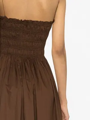 Matteau Cotton Midi Dress - Brown