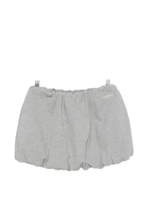 DUNST Cotton Bubble Hem Mini Skirt - Grey