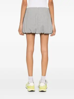 DUNST Cotton Bubble Hem Mini Skirt - Grey