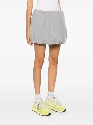 DUNST Cotton Bubble Hem Mini Skirt - Grey