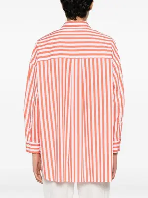 ARCHIVIO '67 Cotton Blend Striped Shirt - Red