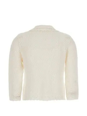 DUNST Linen And Cotton Blend Cardigan - White