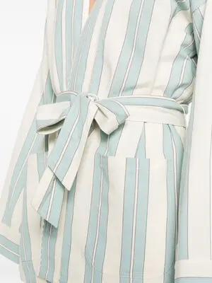 FORTE_FORTE Striped Kimono Jacket - Sky Blue