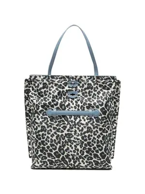 ZANELLATO A Spasso Leopard Print Studded Tote - Black