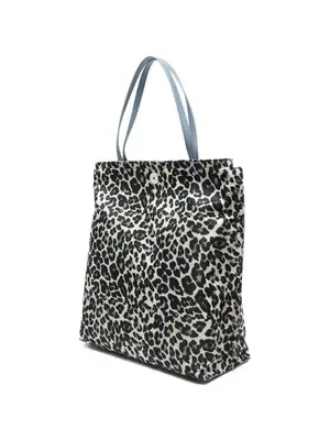 ZANELLATO A Spasso Leopard Print Studded Tote - Black