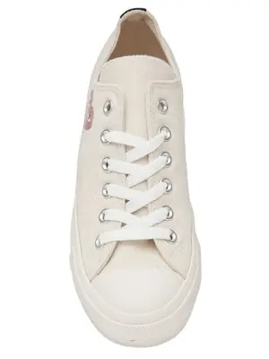 Play Comme Des Garcon Chuck Taylor Red Heart Sneakers - Beige