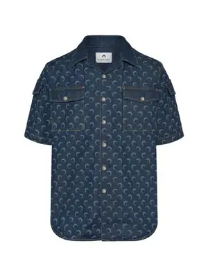 Marine Serre Denim Shirts For Men