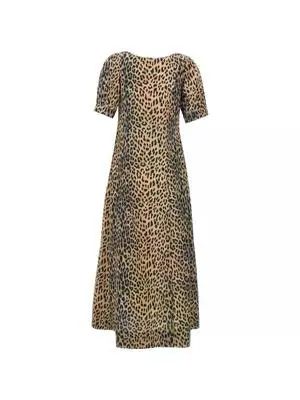 Rixo Kathleen Leopard-print Dress - Brown