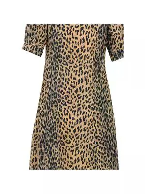 Rixo Kathleen Leopard-print Dress - Brown