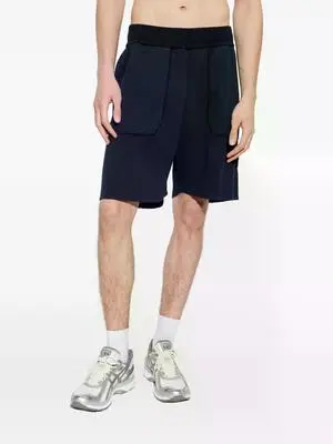 Stone Island Logo Patch Relaxed Fit Organic Cotton And Nylon Shorts