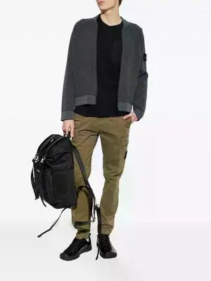 Stone Island Logo-patch Zip-up Cardigan - Grey