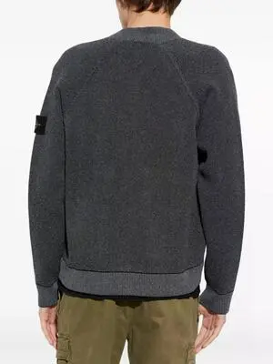 Stone Island Logo-patch Zip-up Cardigan - Grey