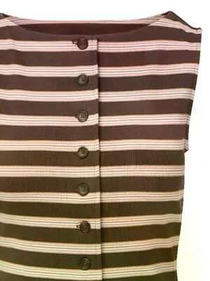 Veronica Beard Uma Striped Ribbed Top