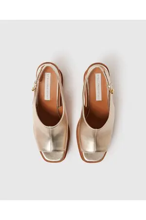 Stella McCartney Sneak-elyse Slingback Sandals - Gold