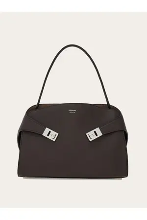 FERRAGAMO Soft Hug Shoulder Bag - Gold