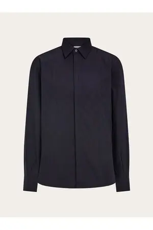 FERRAGAMO Monogram Sport Shirt - Navy