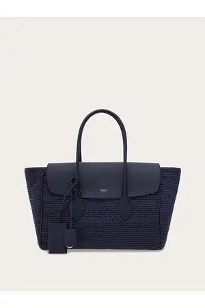 FERRAGAMO East-west Tote Bag - Navy