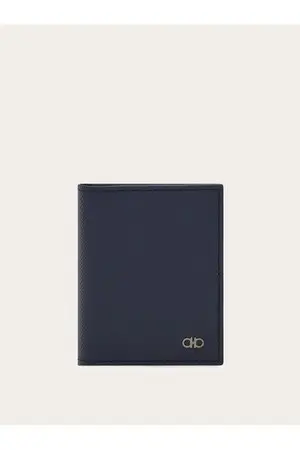 FERRAGAMO Gancini Credit Card Holder - Navy