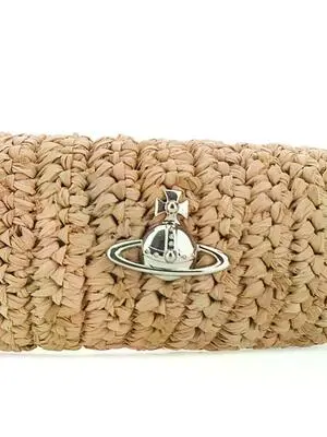 VIVIENNE WESTWOOD Orb-plaque Raffia Headband