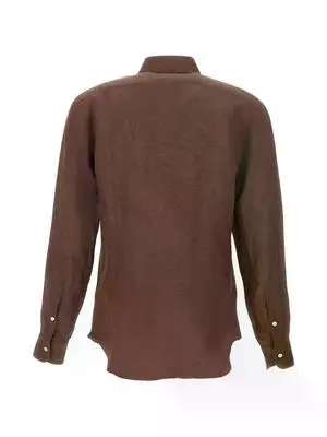 BARBA NAPOLI Culto Linen Shirt - Brown