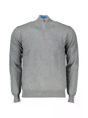 HARMONT & BLAINE Quarter-zip Cotton Sweater - Grey