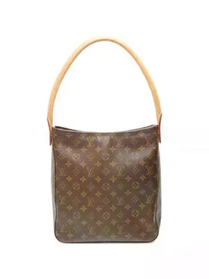 LOUIS VUITTON 2002 Monogram Looping Gm Shoulder Bag - Brown