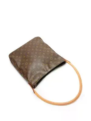 LOUIS VUITTON 2002 Monogram Looping Gm Shoulder Bag - Brown