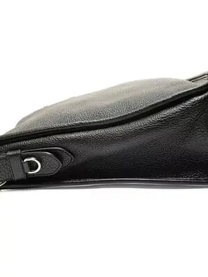 Prada Logo-plaque Shoulder Bag - Black