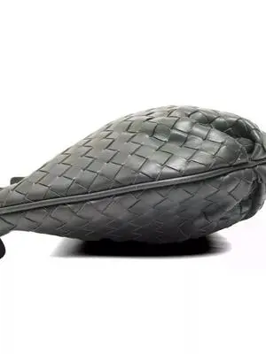 Bottega Veneta 2000-2010 Intrecciato Shoulder Bag - Grey